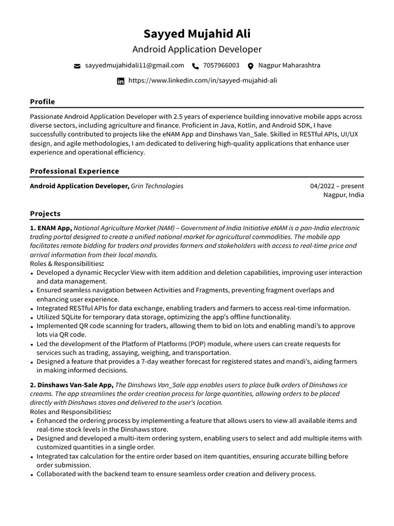 Sayyed-Mujahid-Ali-FlowCV-Resume-20241012 - Sayyed Mujahid Ali | PDF | Software Engineering ...