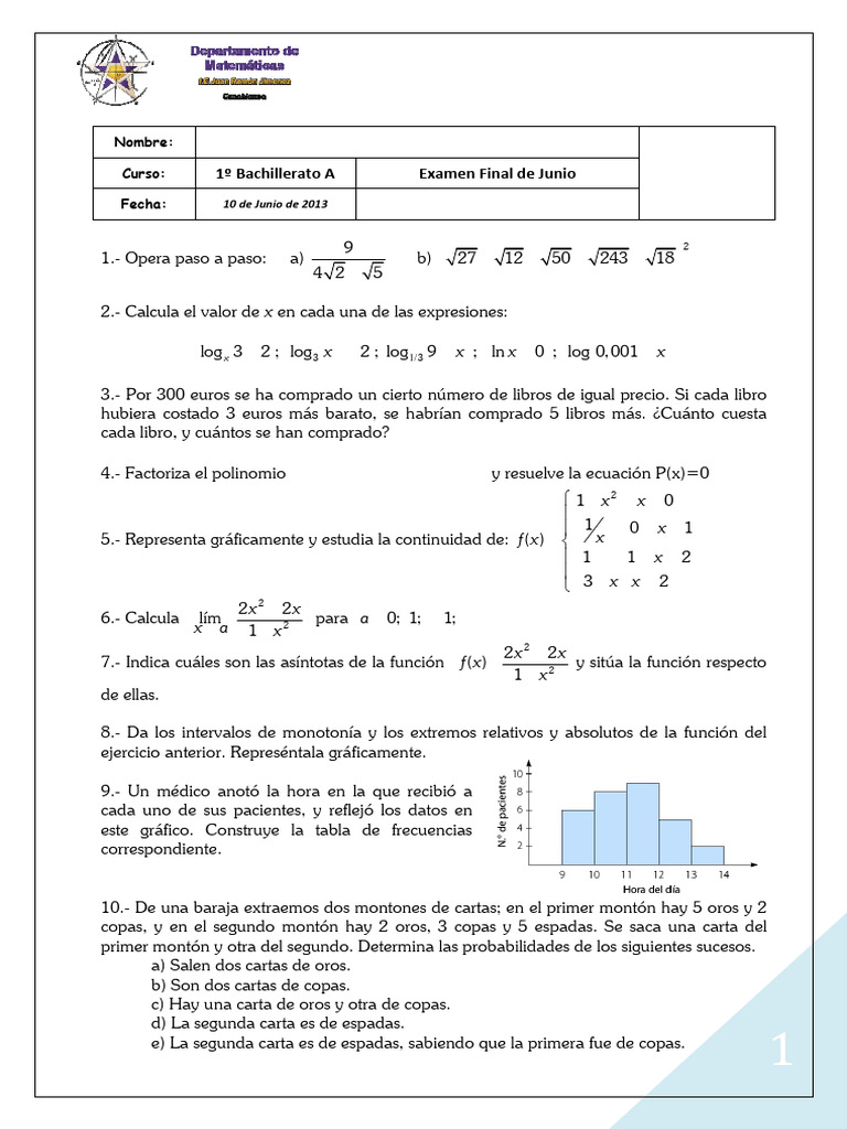 Ex Junio | PDF | Análisis matemático | Matemáticas