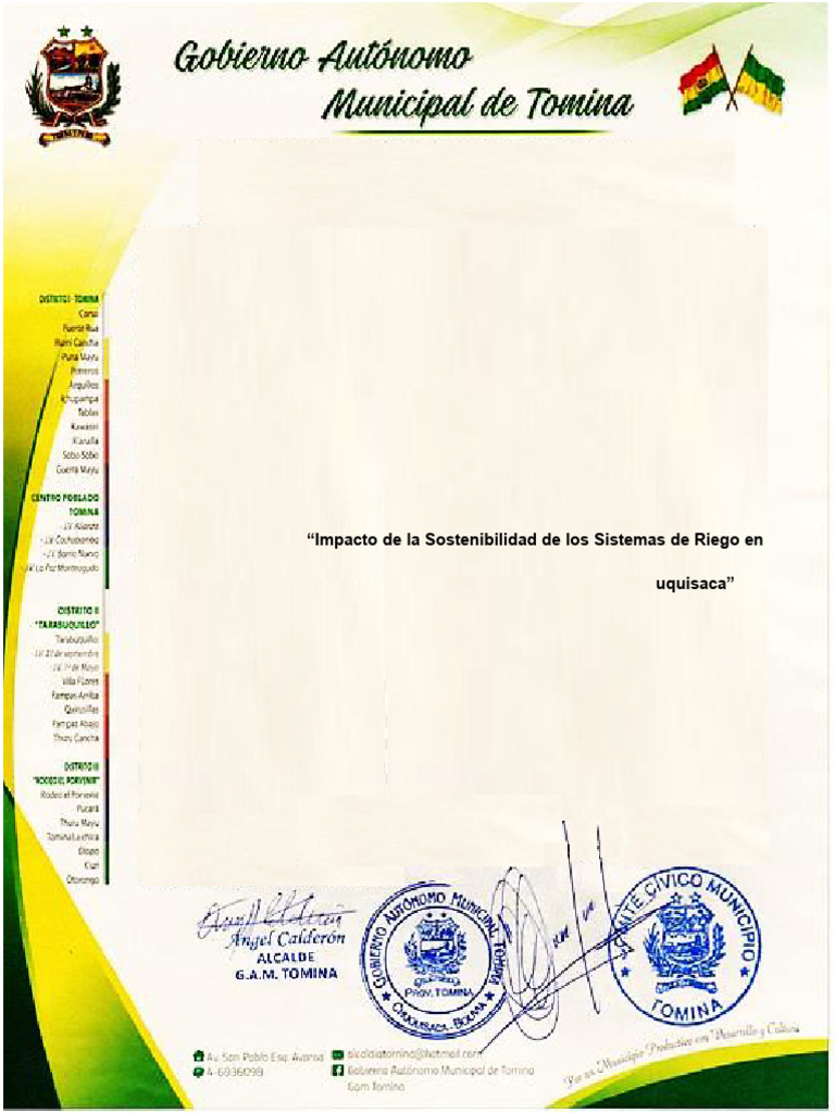 Certificación de Investigación en Tomina | PDF