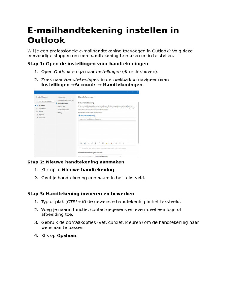 Handleiding Handtekening | PDF