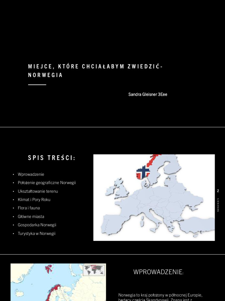 Miejce, Które Chcia Abym Zwiedzi - Norwegia: Sandra Gleisner 3eee | PDF