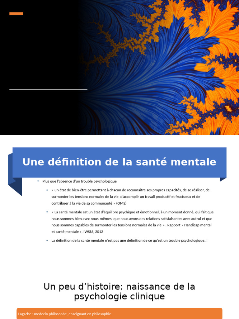 Cours 1-Définition Et Histoire | PDF | Psychologie | Trouble mental
