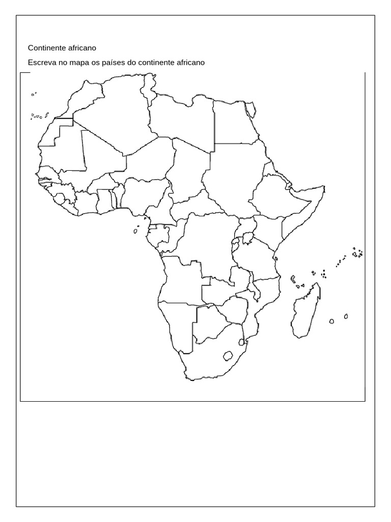 Mapa dos Países do Continente Africano | PDF