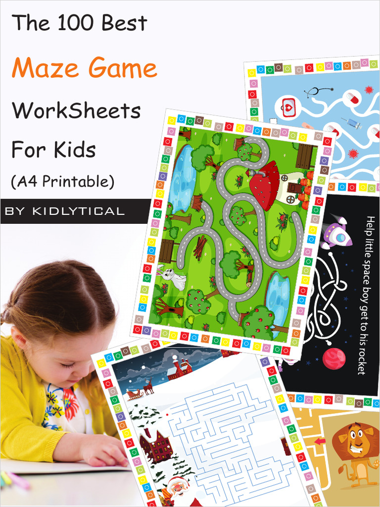 100 Printable Maze Games for Kids | PDF