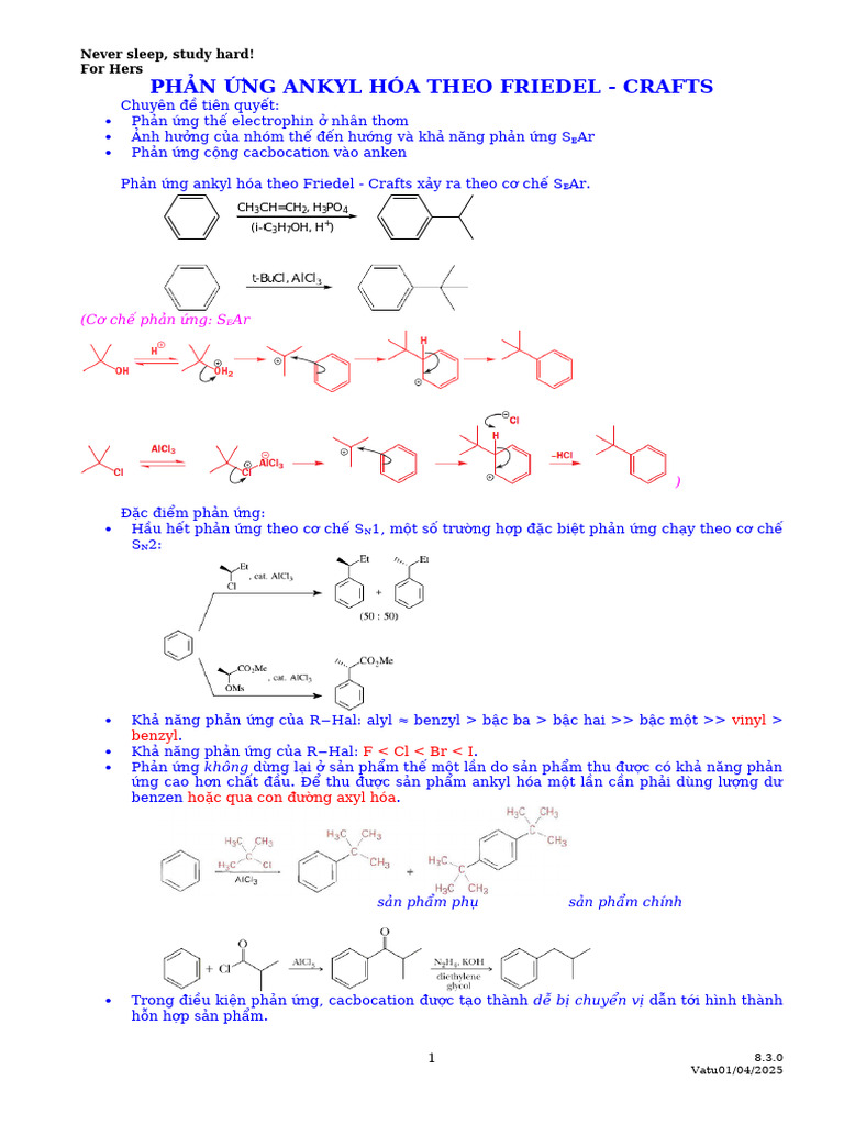Chuyen de 06 Co Che SEAr Ankyl Hoa 020626 DONE Sach Reference | PDF