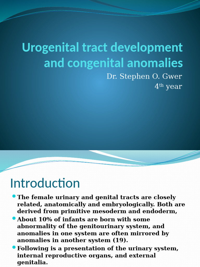 Development and congenital anomalies of the urogenital tract | PDF ...