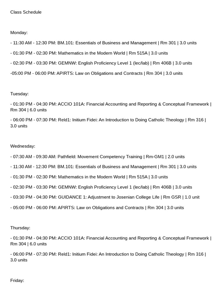 Here’s a more copyable version of the schedule | PDF