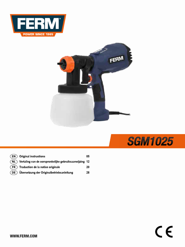 Handleiding Ecom Ferm Verfspuit | PDF | Paint | Varnish