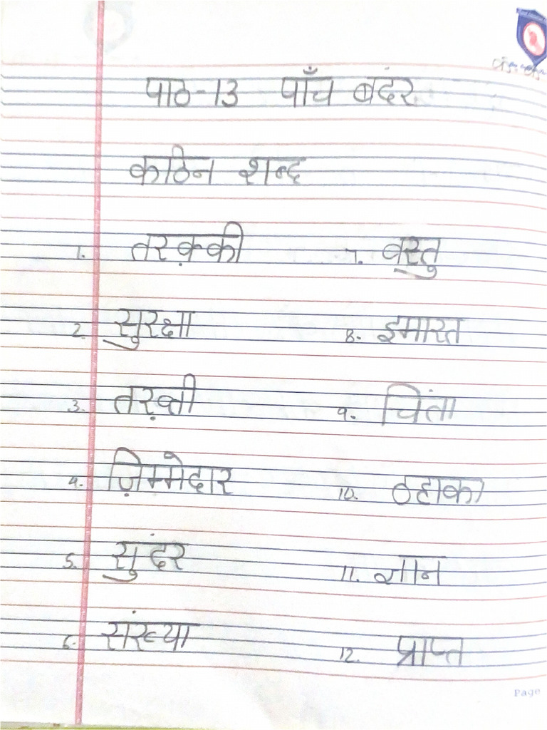 Hindi Notebook Work | PDF