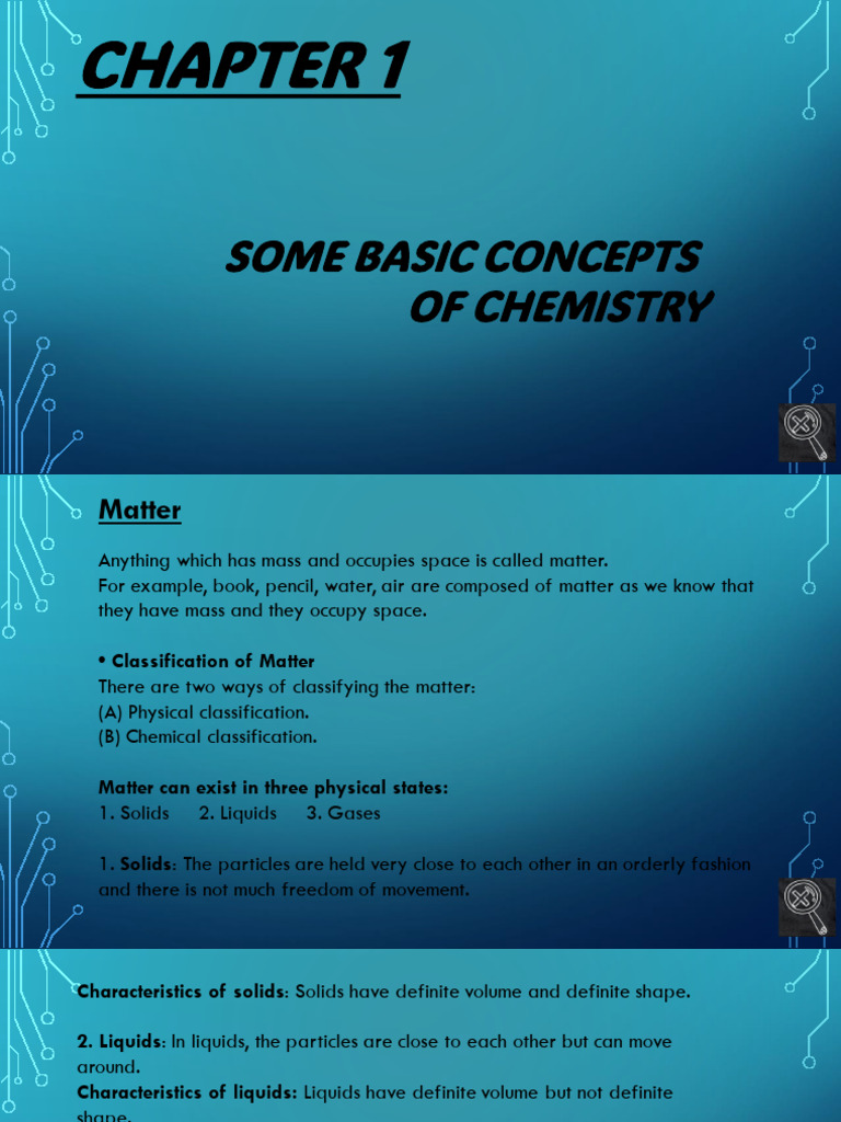 Basic Concepts of Chemistry Explained | PDF | Chemistry | Chemical ...