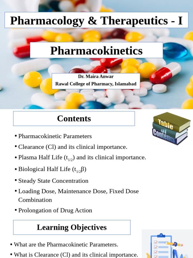 Pharmacokinetic Parameters | PDF | Pharmacokinetics | Dose (Biochemistry)