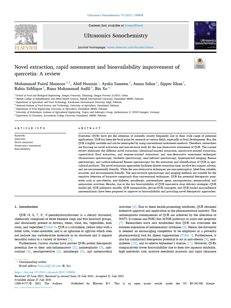 Novel extraction, rapid assessment and bioavailability improvement of ...