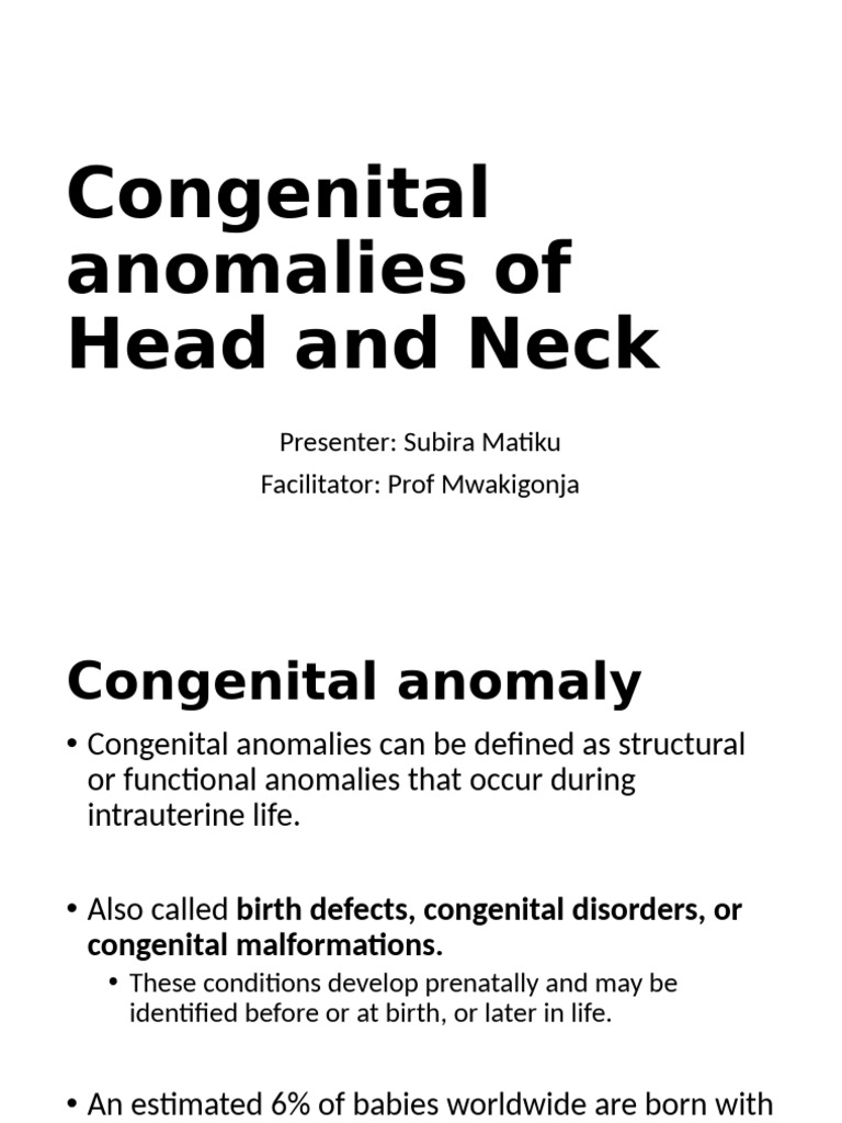 1) Congenital Anomalies H - N | PDF | Human Nose | Thyroid
