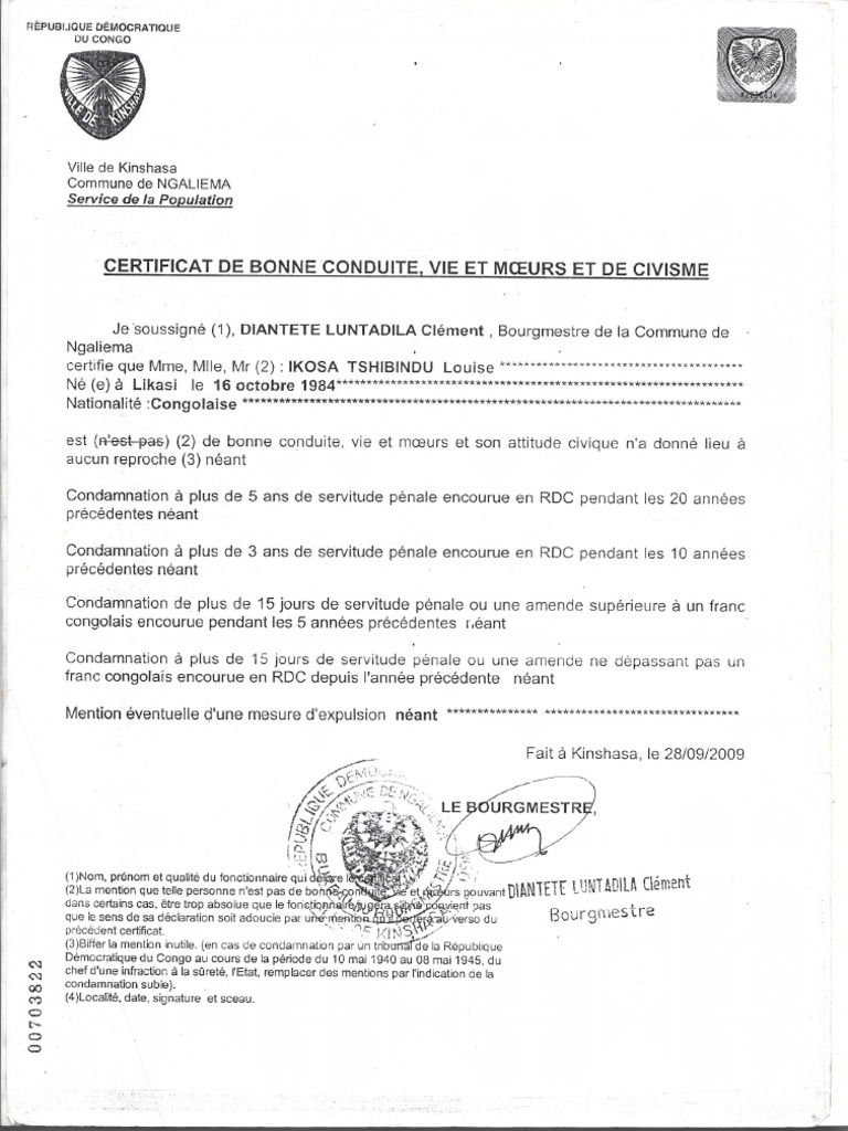 Bonne Conduite | PDF