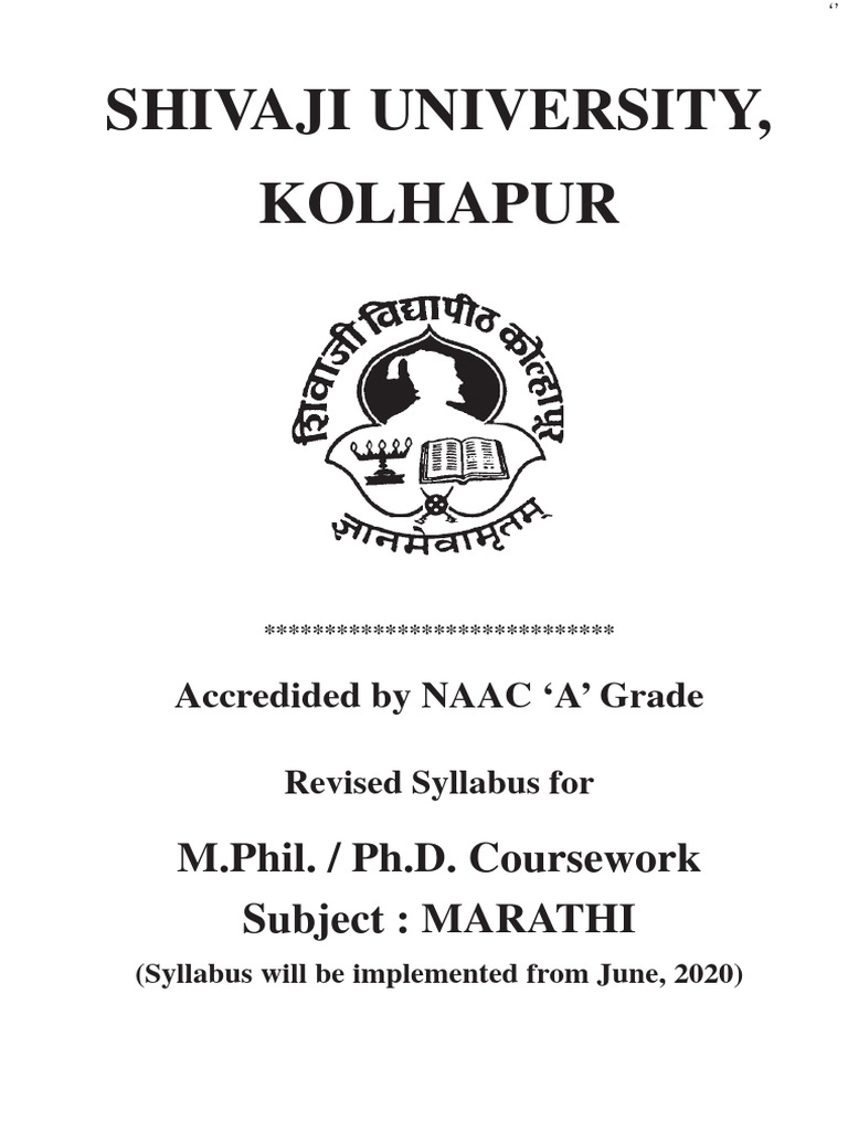 Mphil Syllabus - PMD Kolhapur University | PDF