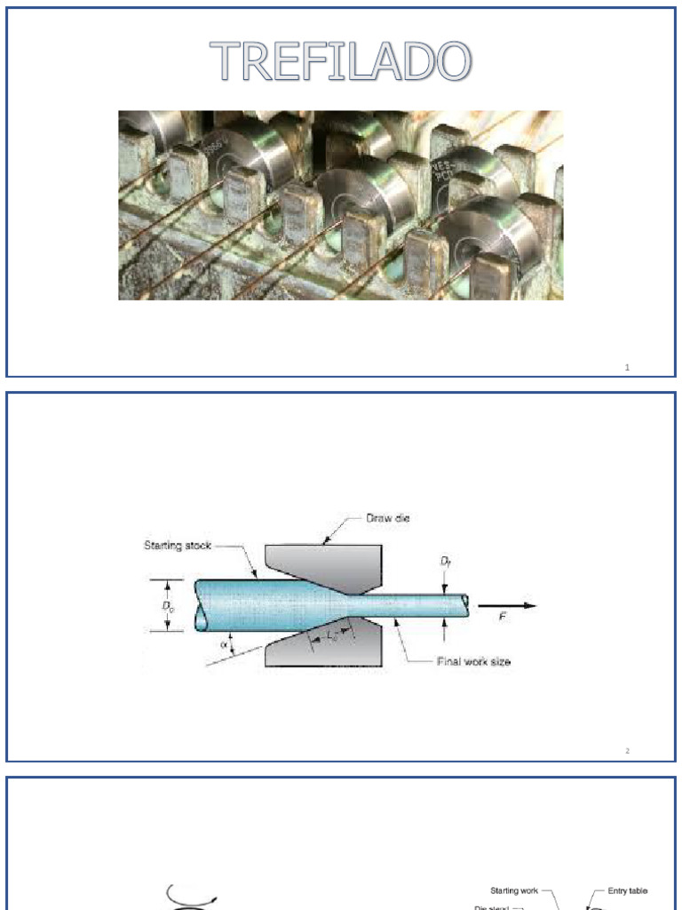 Proceso de Trefilado de Metales | PDF | Ingeniería mecánica | Física ...