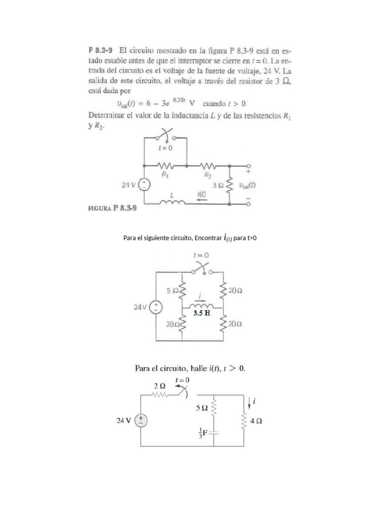 Ejercicios AC Primer Orden | PDF