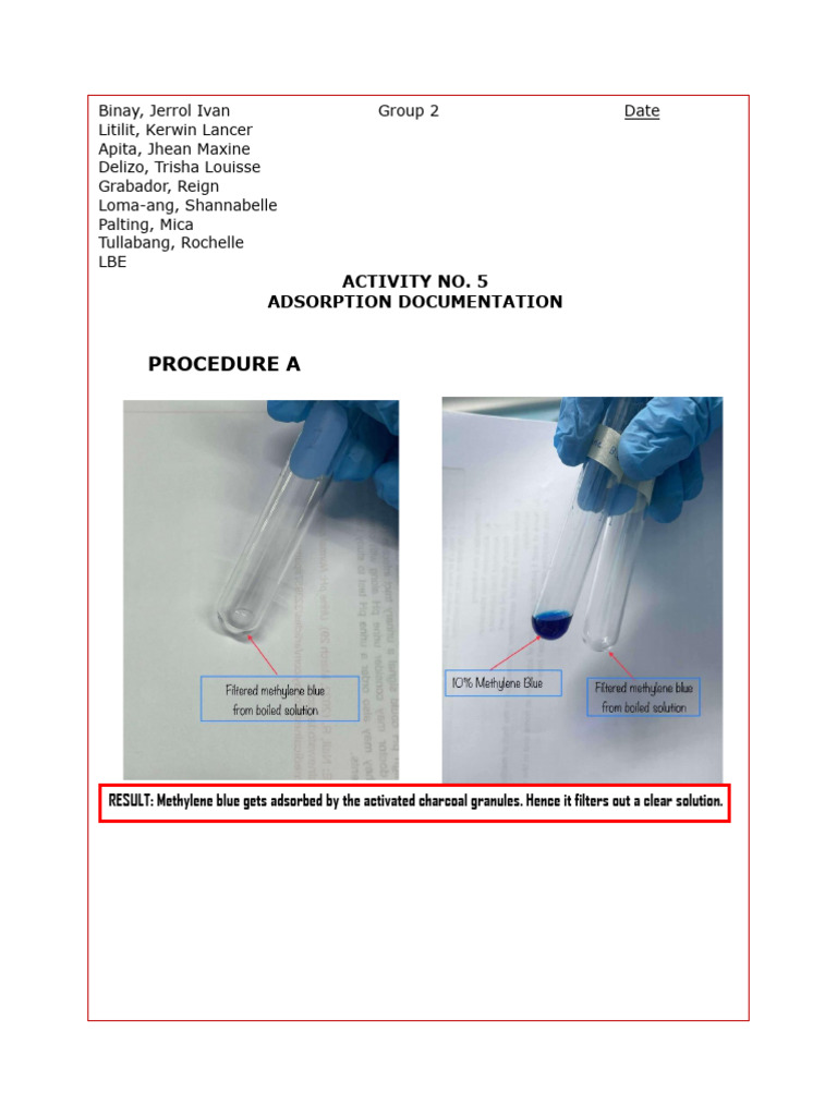 Biochem Documentation Activity 5 | PDF