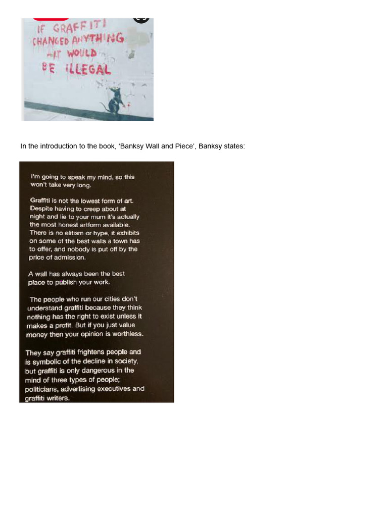 1.Introduction to Banksy and Street Art | PDF