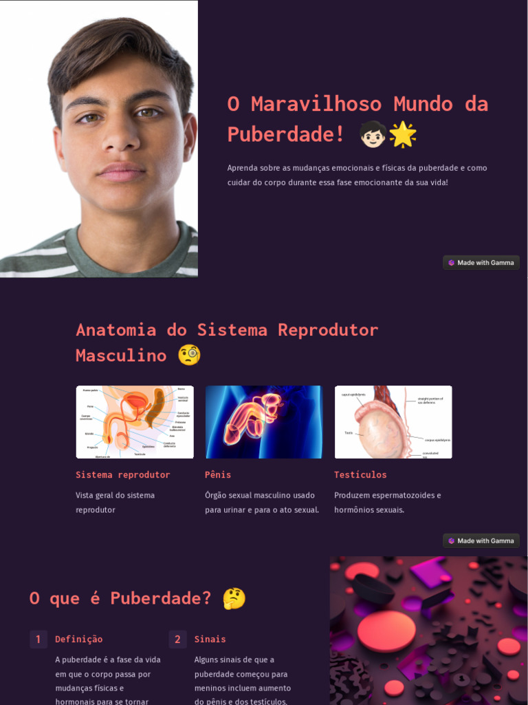 O Maravilhoso Mundo Da Puberdade | PDF | Puberdade | Sistema reprodutivo