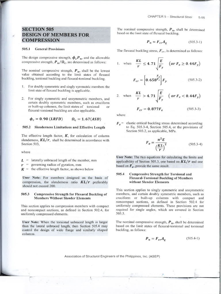 NSCP 2015 Compression Members | PDF