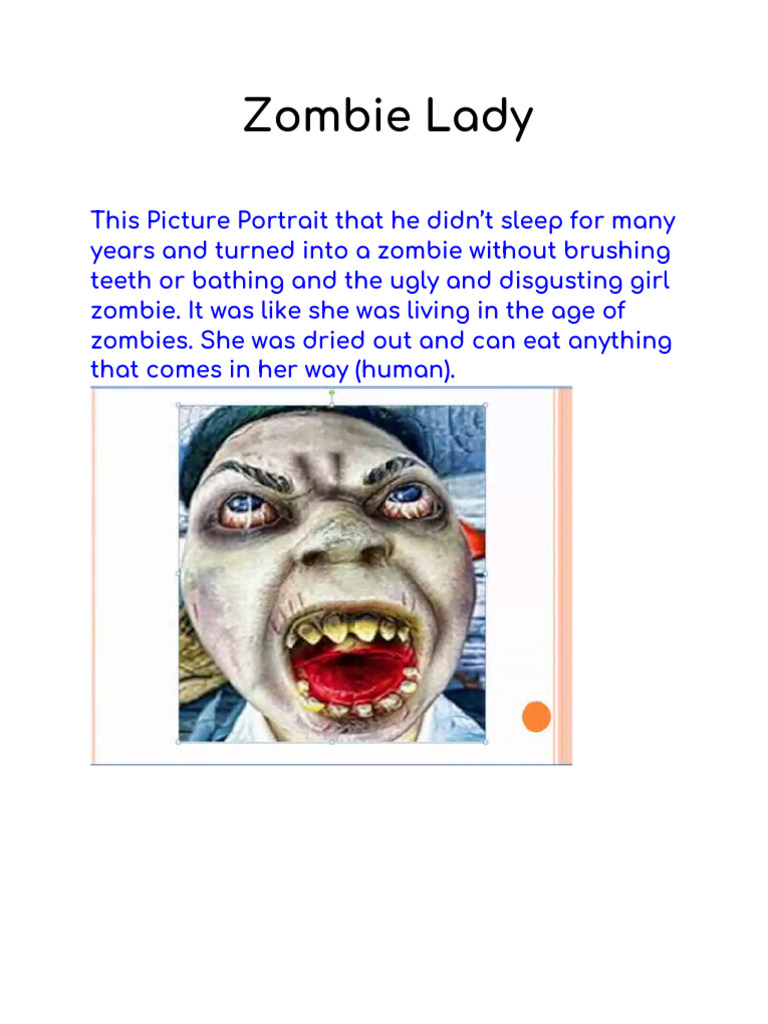 Disgusting Zombie Lady Portrait | PDF