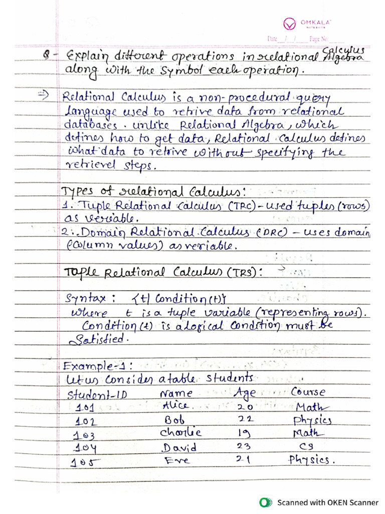 Relational_Calculus+join | PDF