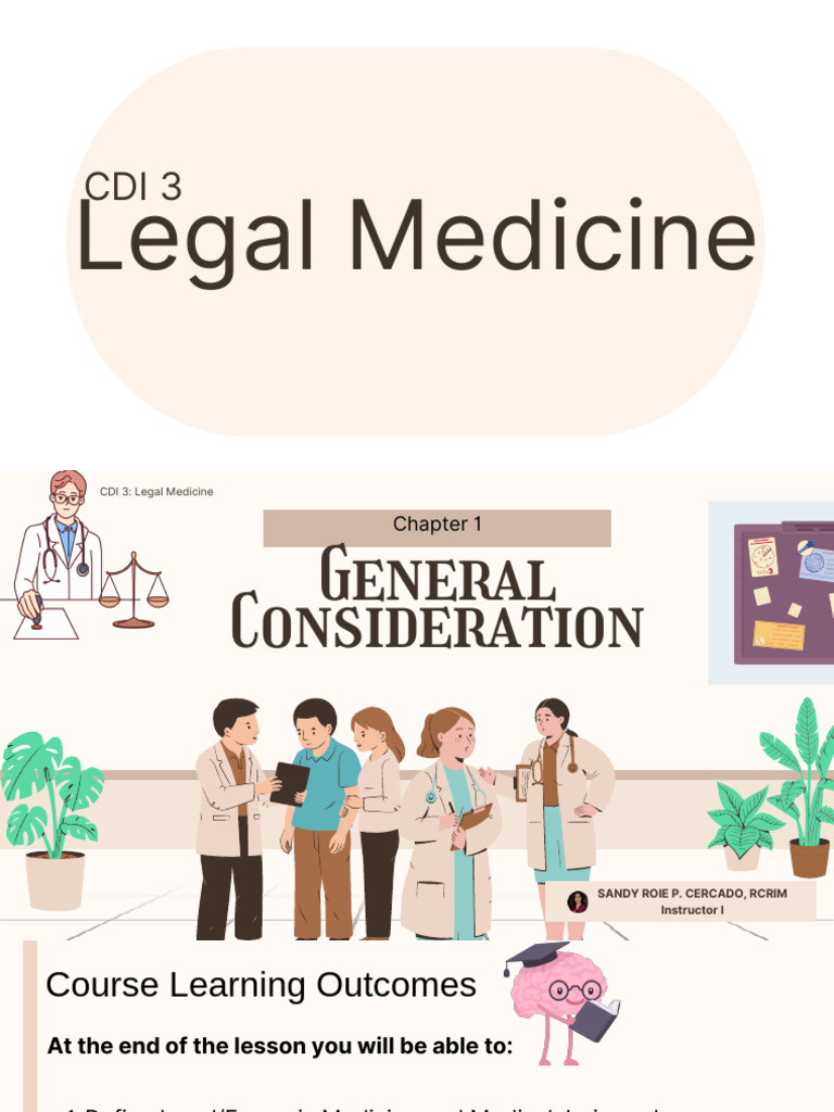 Legal Medicine Overview and Applications | PDF | Medicine | Medical ...