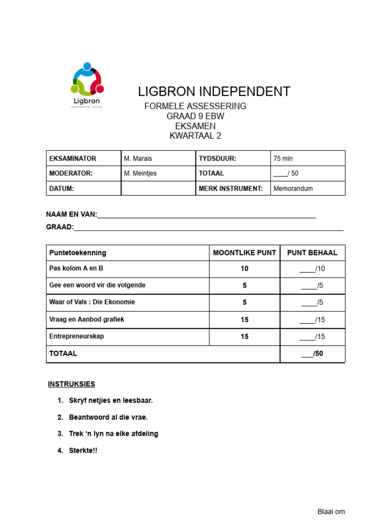 GR9 Ebw Eksamen K2 2025 | PDF