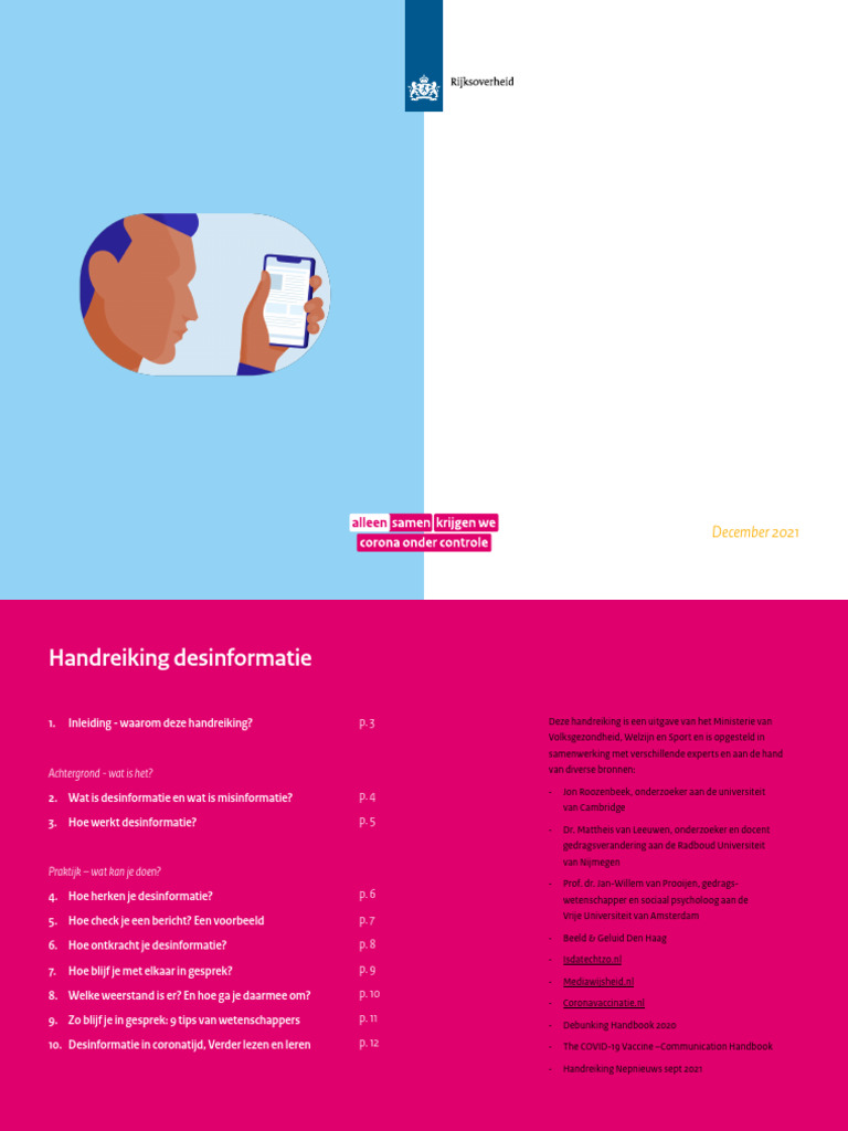 211206 VWS Handreiking Desinformatie A4 web | PDF