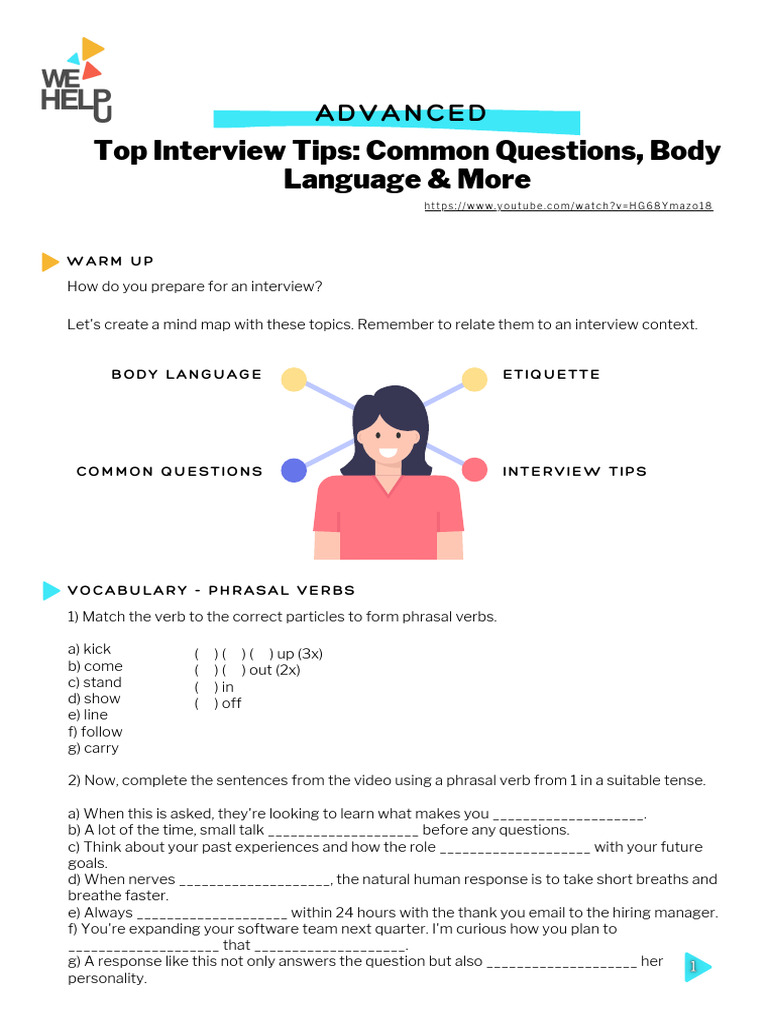 Top Interview Tips Common Questions, Body Language & More - Advanced ...