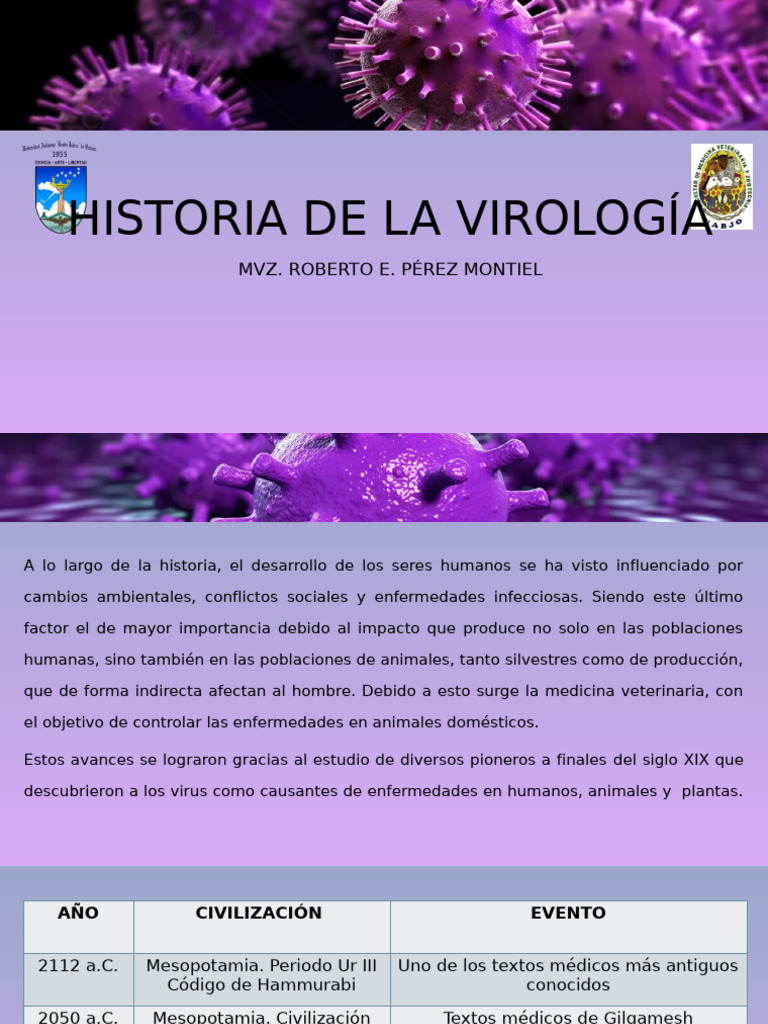 Historia de la Virología y sus Avances | PDF | Virus | Pandemia