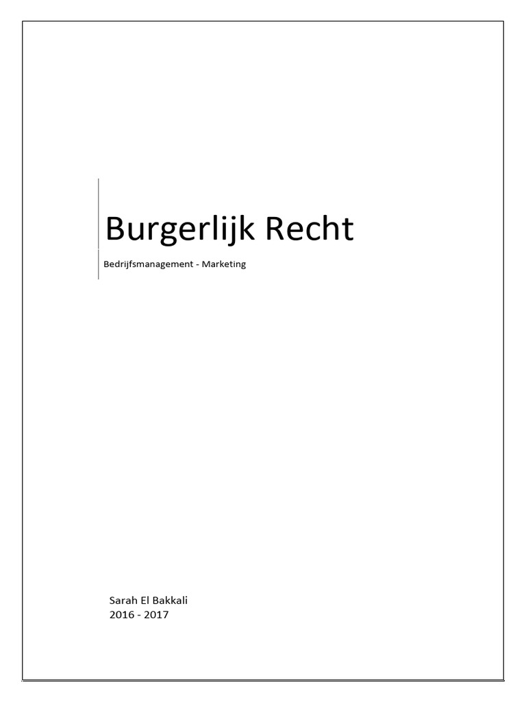 Burgerlijk-recht-Samenvatting (1) (1) | PDF