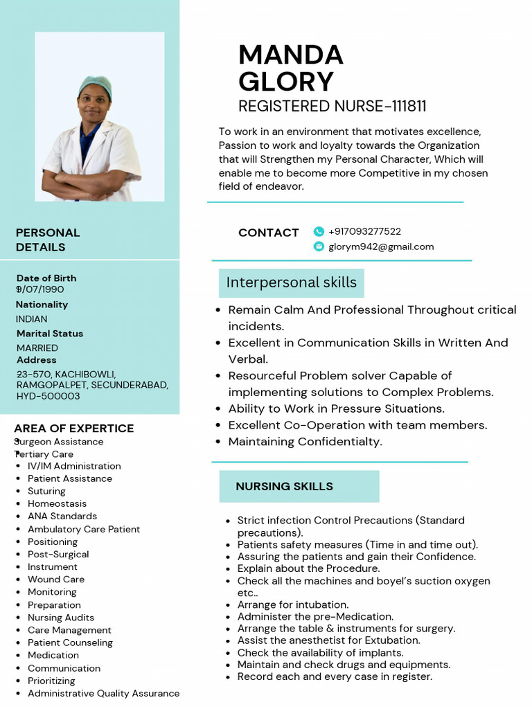 glory+manda_resume_Converted | PDF | Clinical Medicine | Medical Specialties