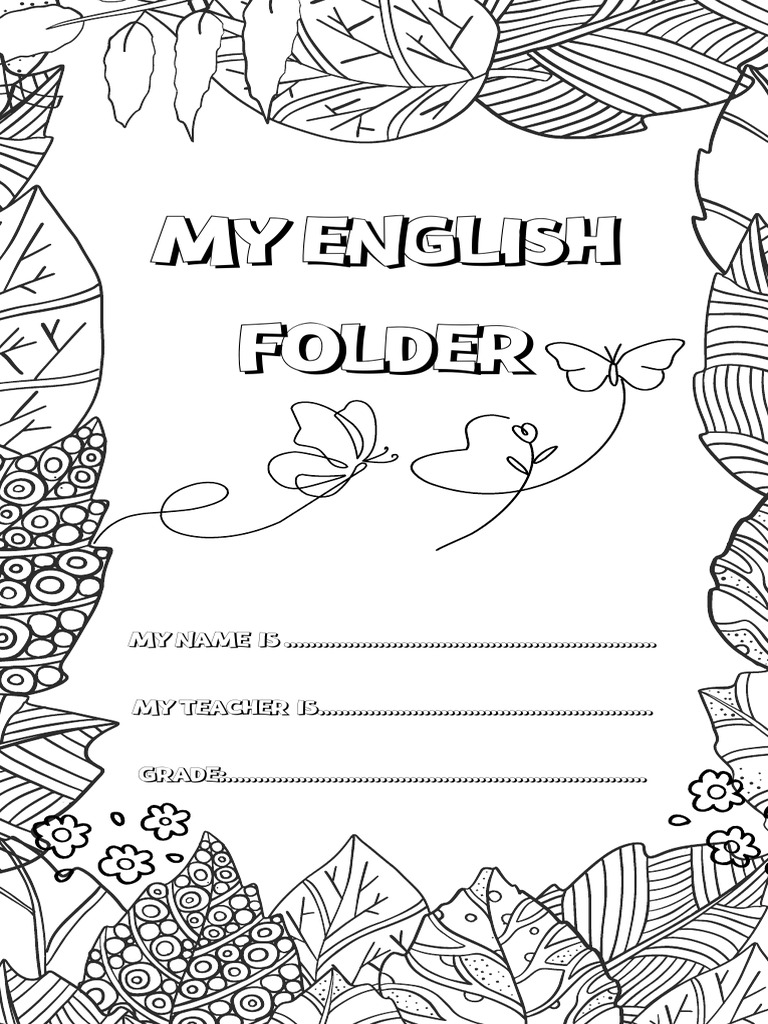 My English Folder | PDF