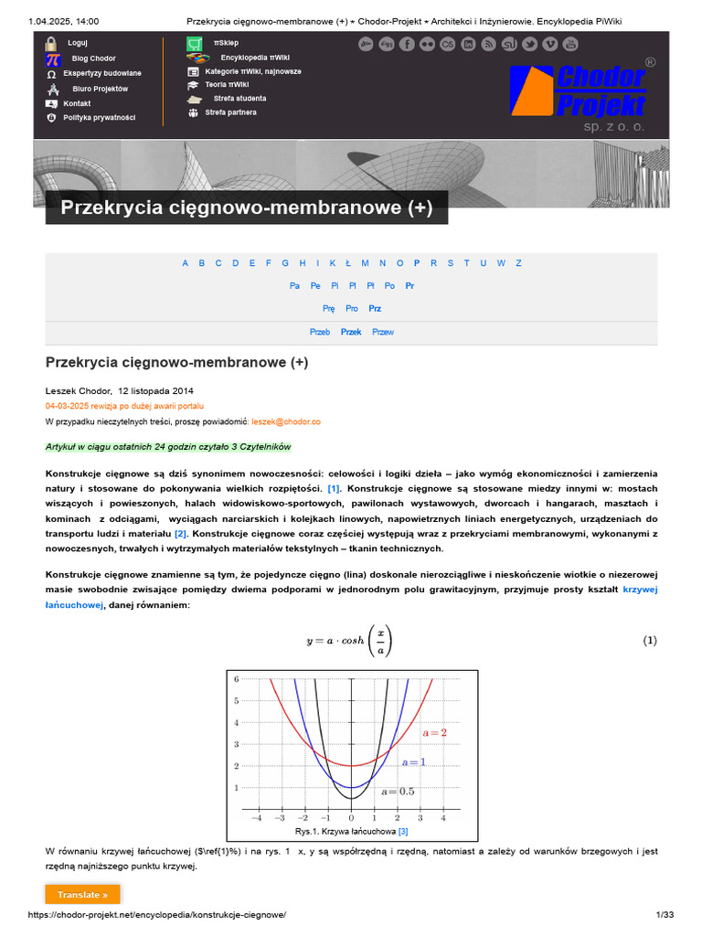 Przekrycia Cięgnowo-Membranowe (+) Chodor-Projekt Architekci I ...