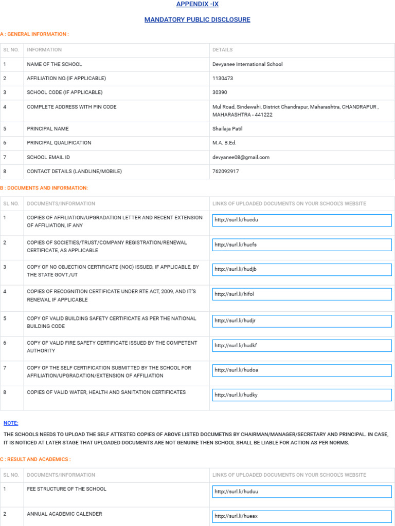 Mandatory Public Disclosure | PDF