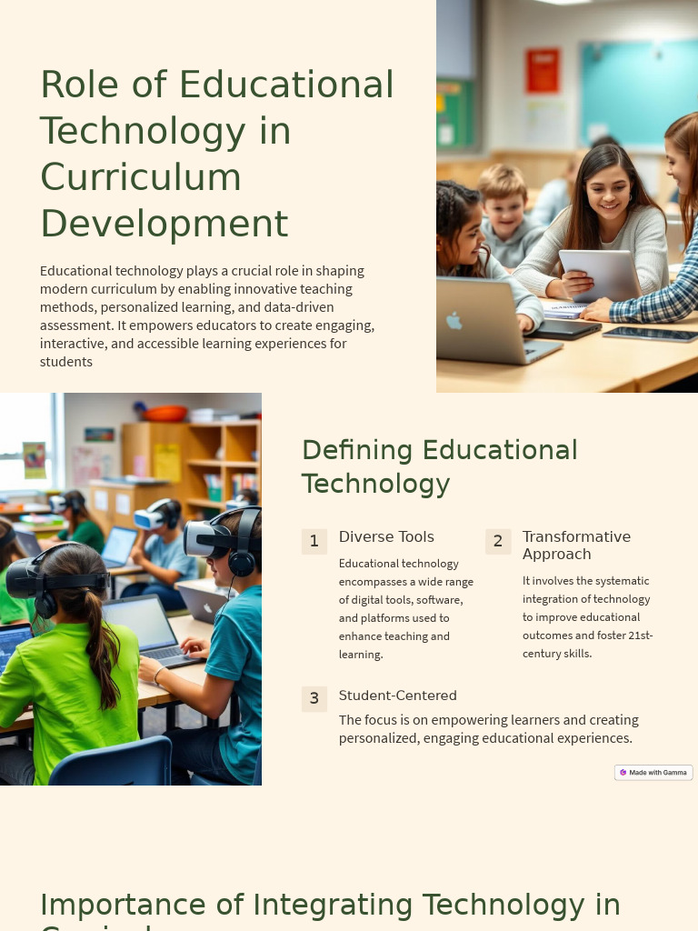 Role of Educational Technology in Curriculum Development | PDF | Educational Technology | Multimedia