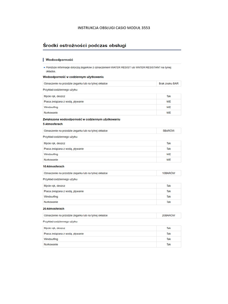 Instrukcja Obs - Ugi Casio Modu - 3553 | PDF