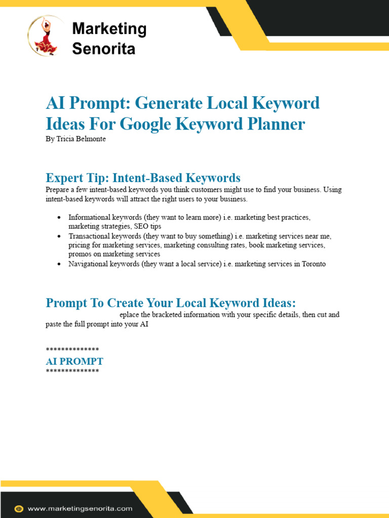 Local Keyword Ideas for AI Prompts | PDF