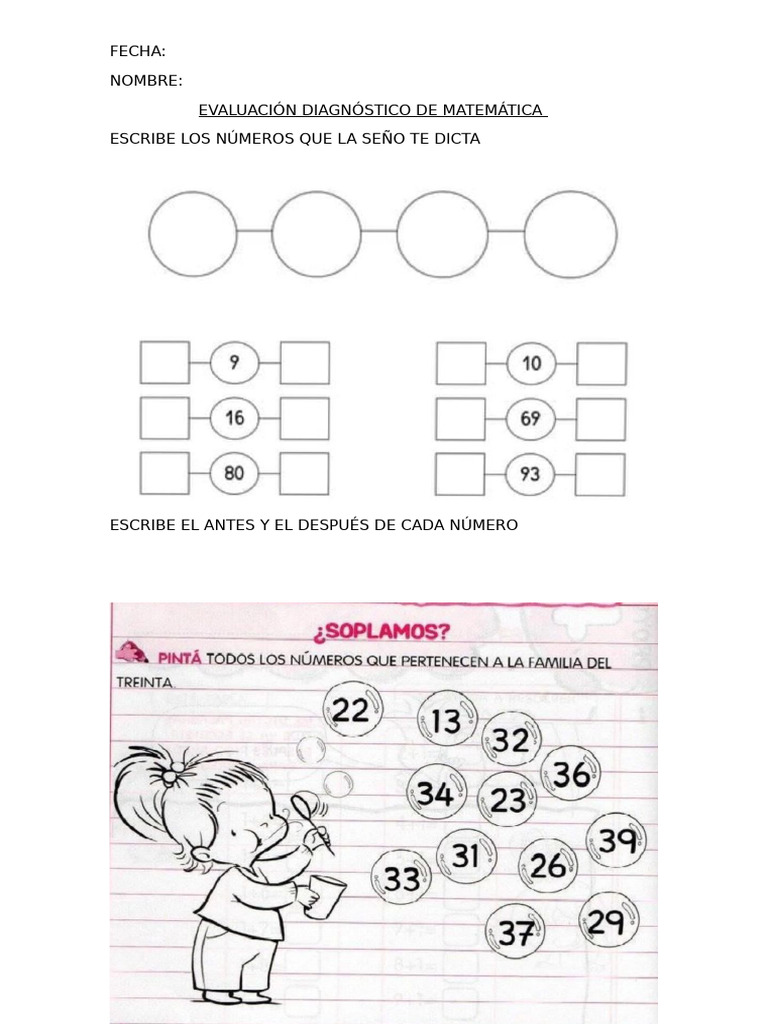 Diagnostico Matemática 2do Grado Az | PDF