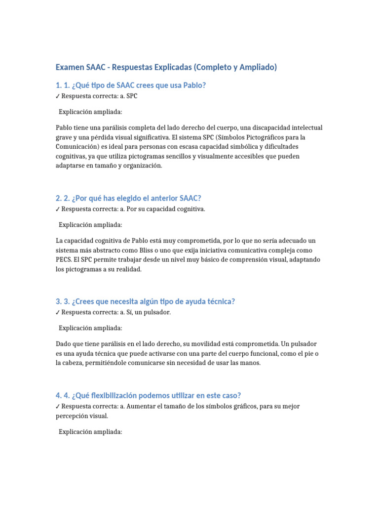 Examen_SAAC_Respuestas_Explicadas_COMPLETO_REHECHO | PDF | Los símbolos | Comunicación