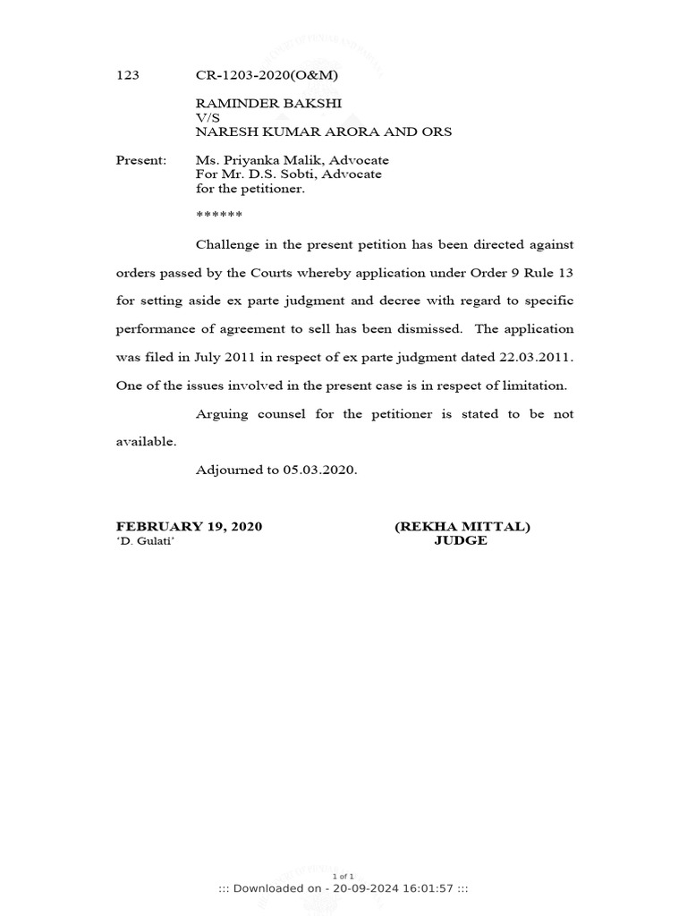 CR 1203 2020 19 02 2020 Interim Order | PDF