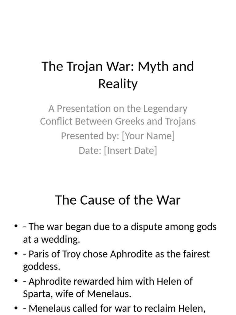 Trojan War: Myths and Realities | PDF