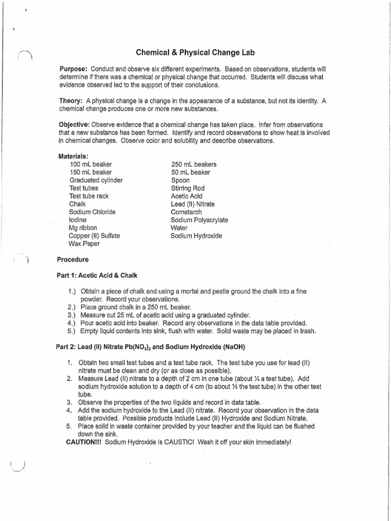 Chemical and Physical Reactions Overview | PDF | Chemical Substances ...