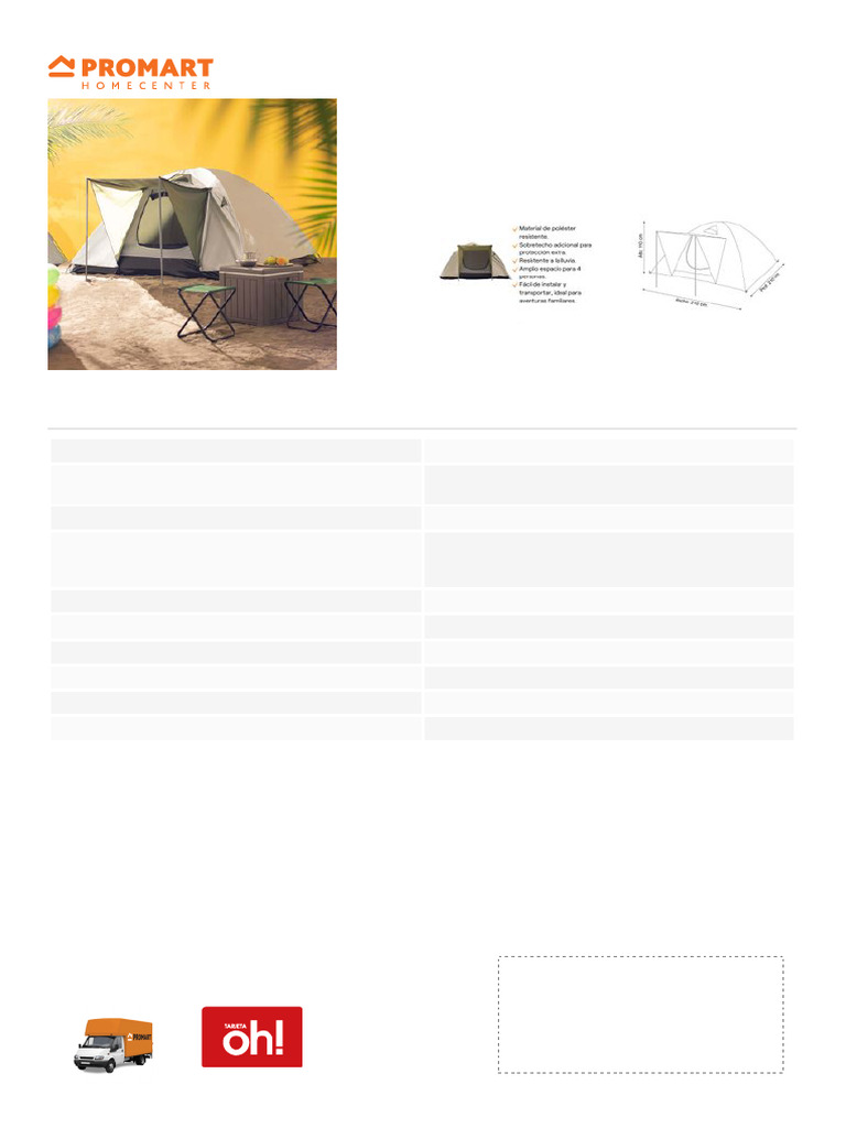 Carpa Estructural para 4 Personas | PDF