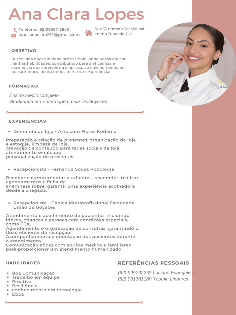 Currículo Ana Clara Lopes | PDF