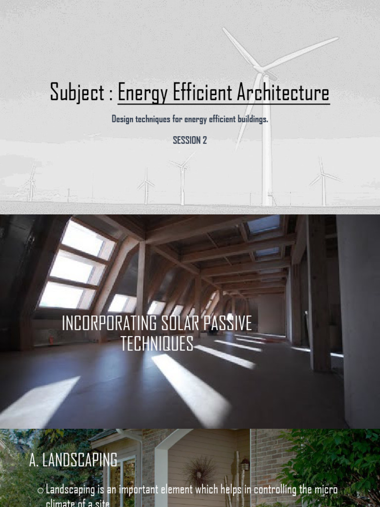 Energy Efficient Architecture Techniques | PDF | Water | Solar Energy