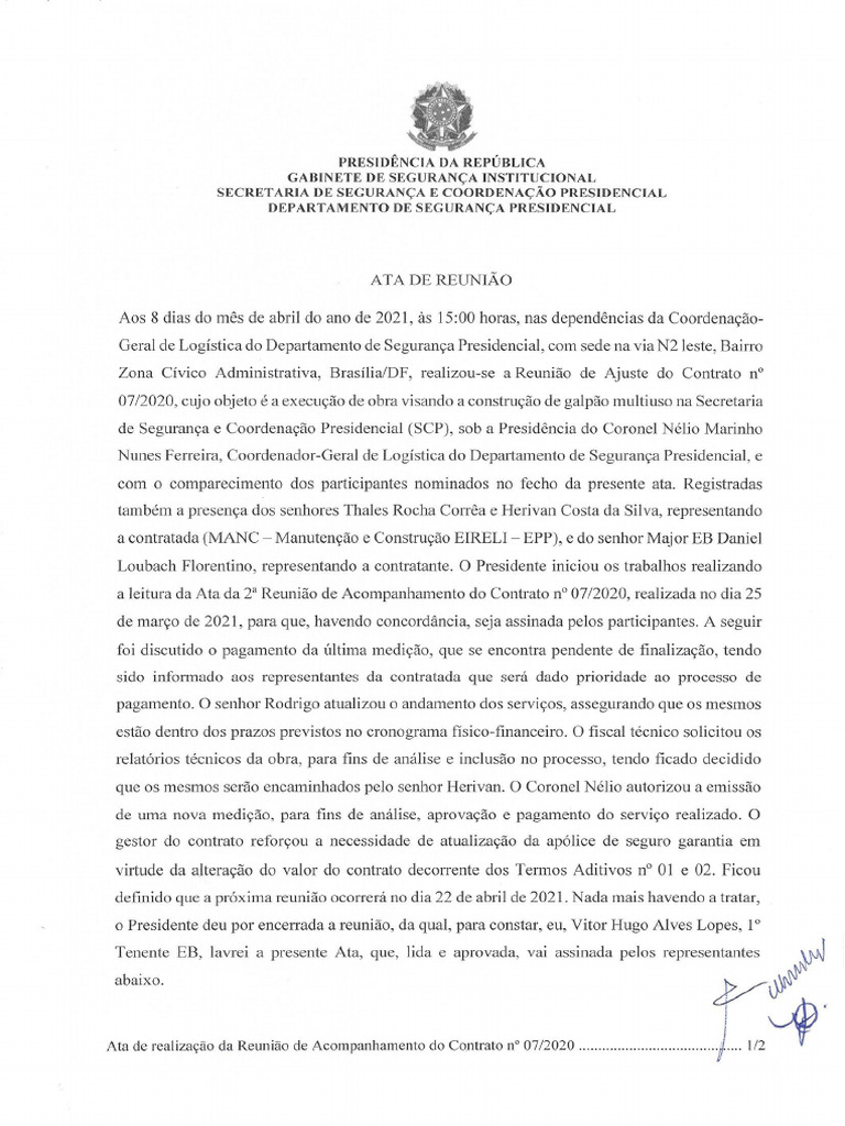 Ata Reunião Gsi 08-04-2021 | PDF