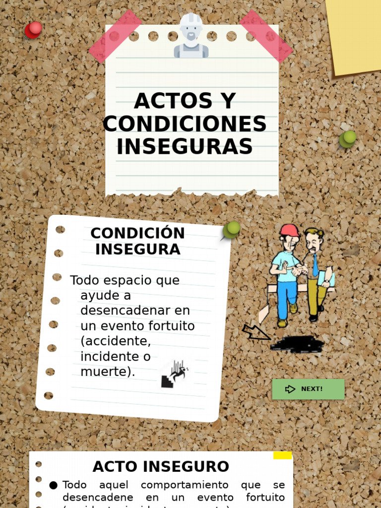 Actos y Condiciones Inseguras en Trabajo | PDF